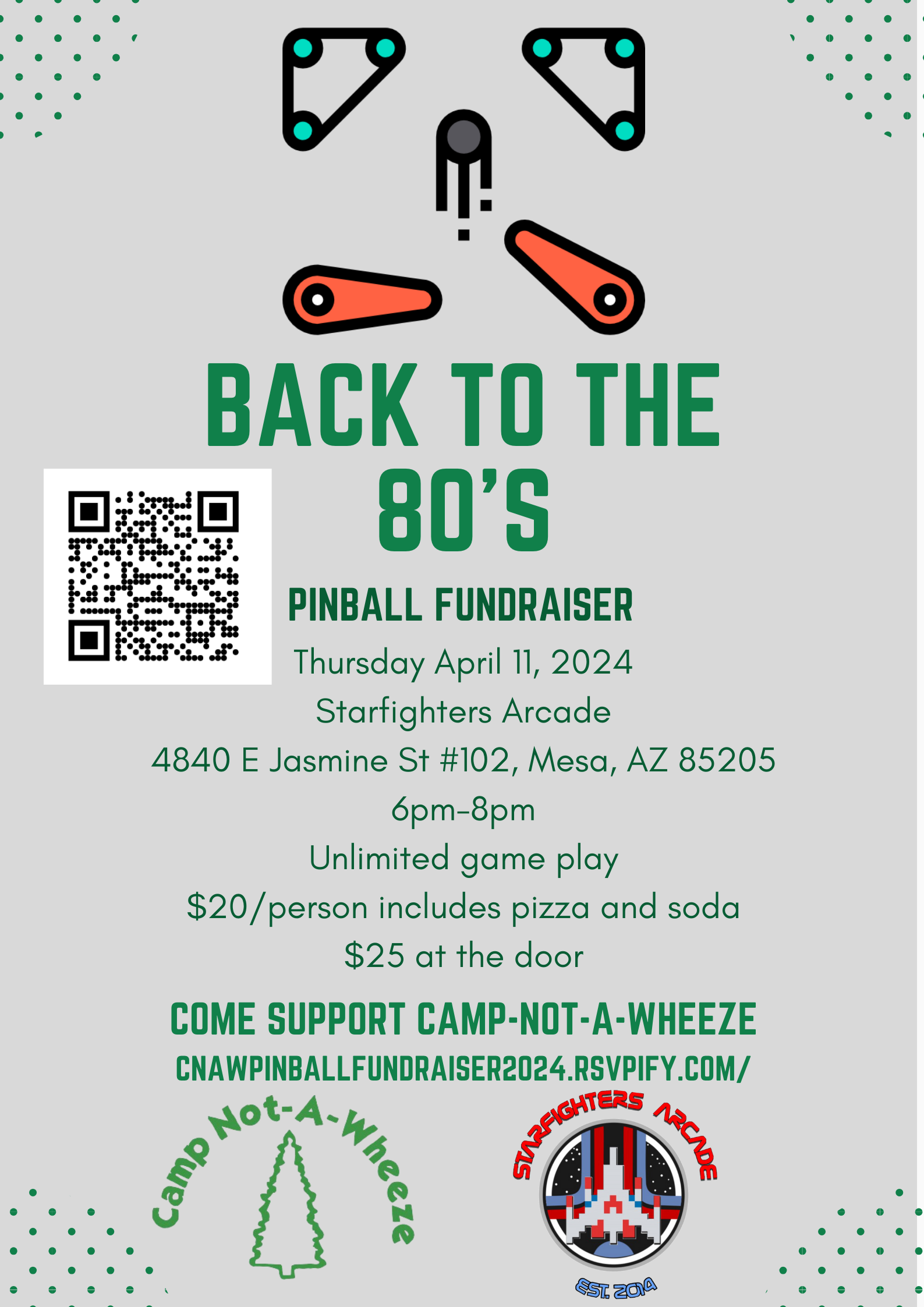 Pinball Fundraiser – Camp Not A Wheeze